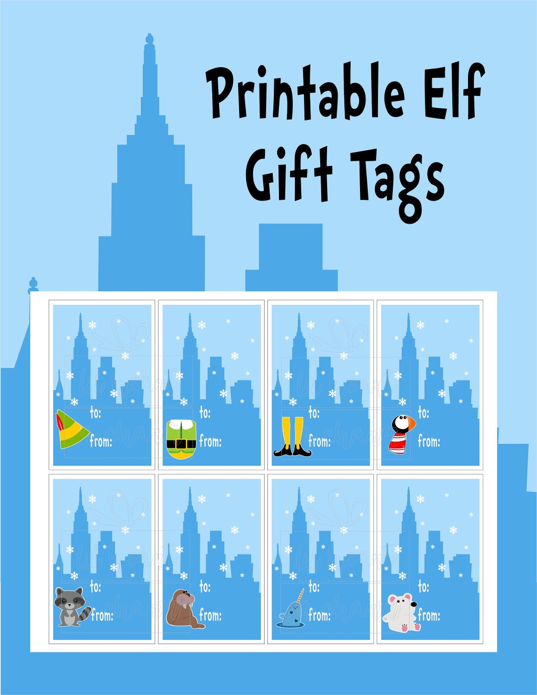 Elf Gift Tags Printable - Etsy