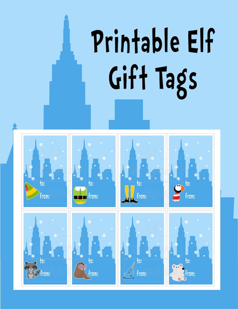 Elf Gift Tags Printable - Etsy