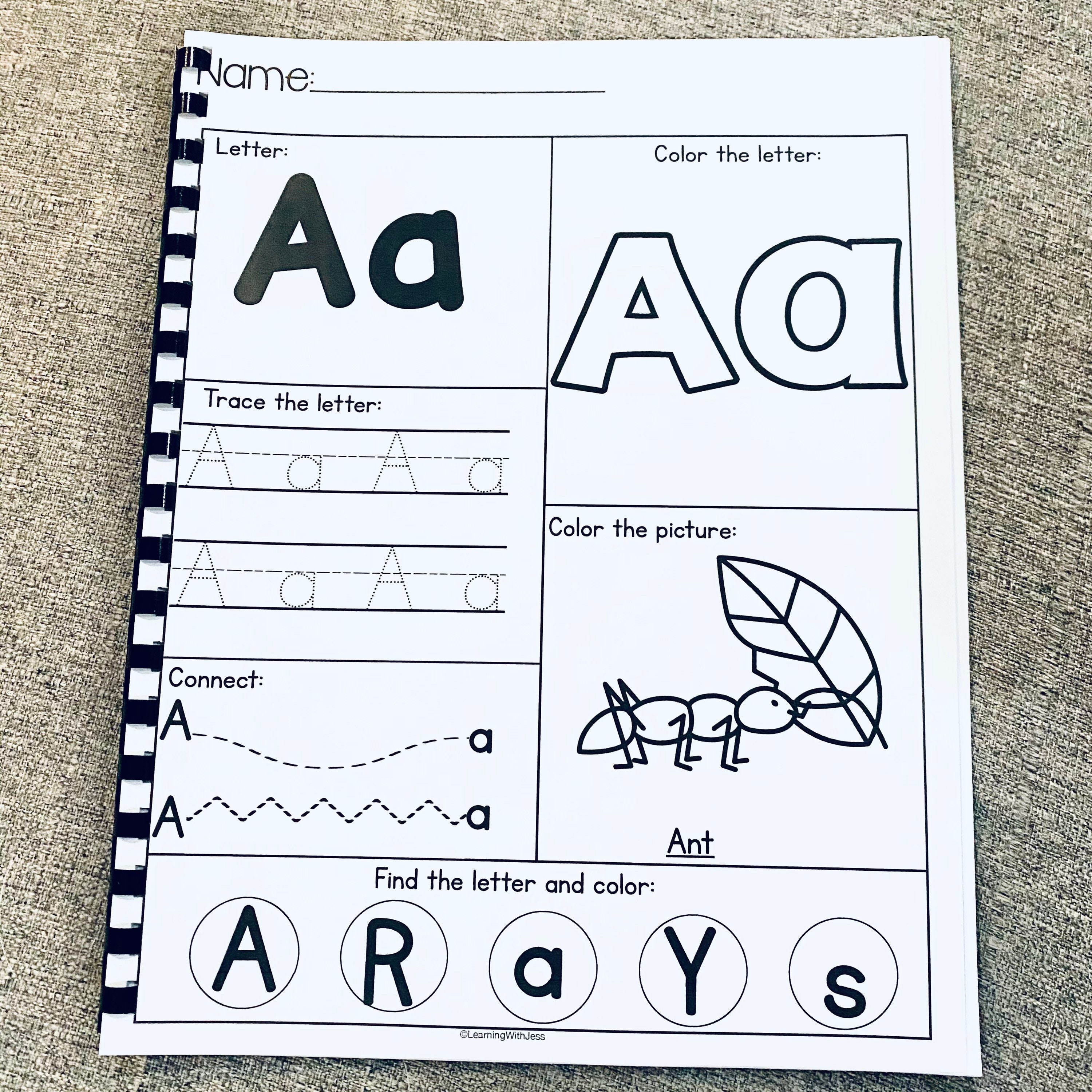 Alphabet Booklet - Etsy