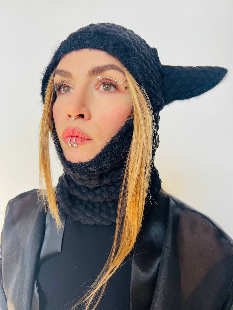 Upcycling Unique MASK black Balaclava funny Balaclava Ski Mask Creature ...