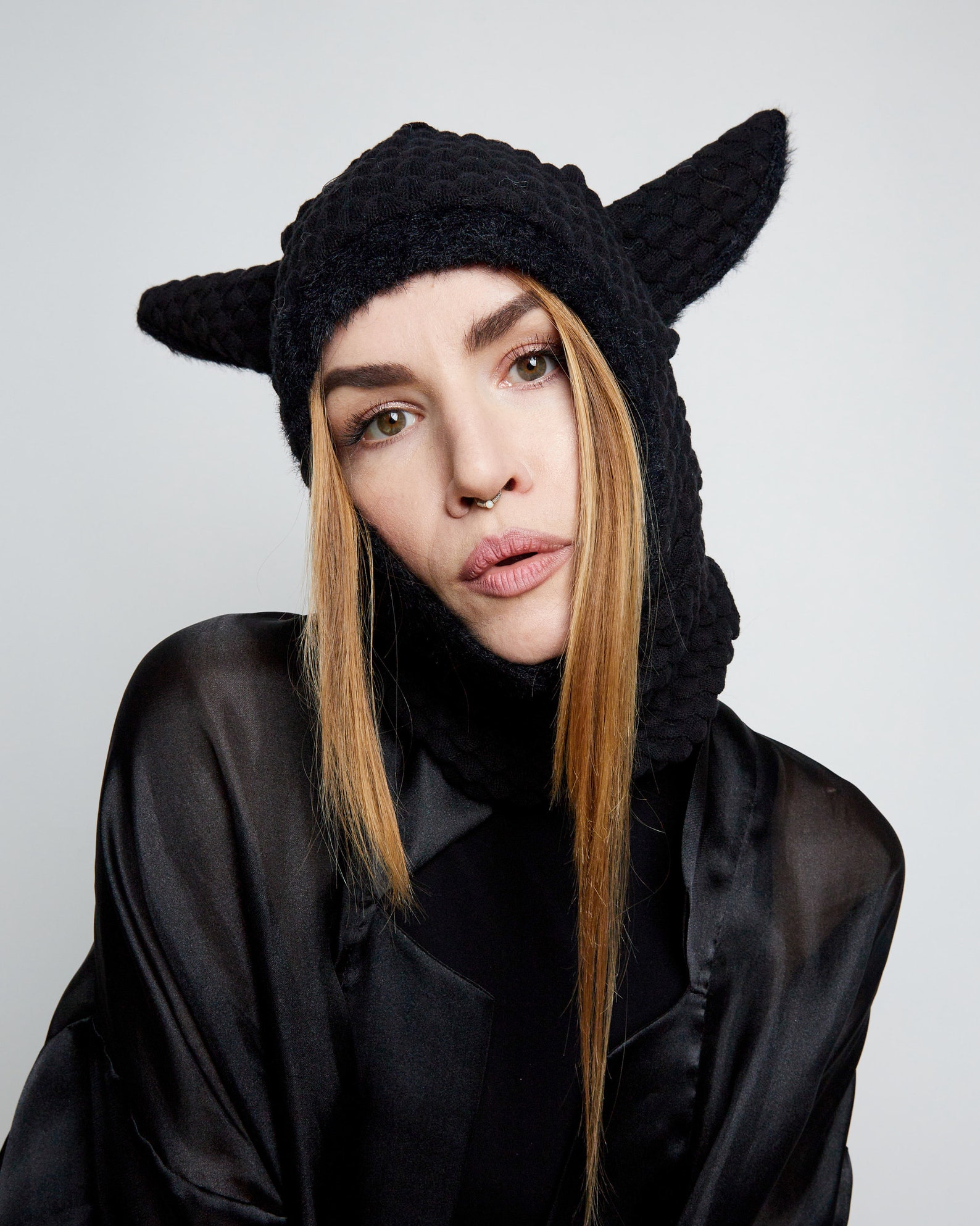 Upcycling Unique MASK black Balaclava funny Balaclava Ski Mask Creature ...