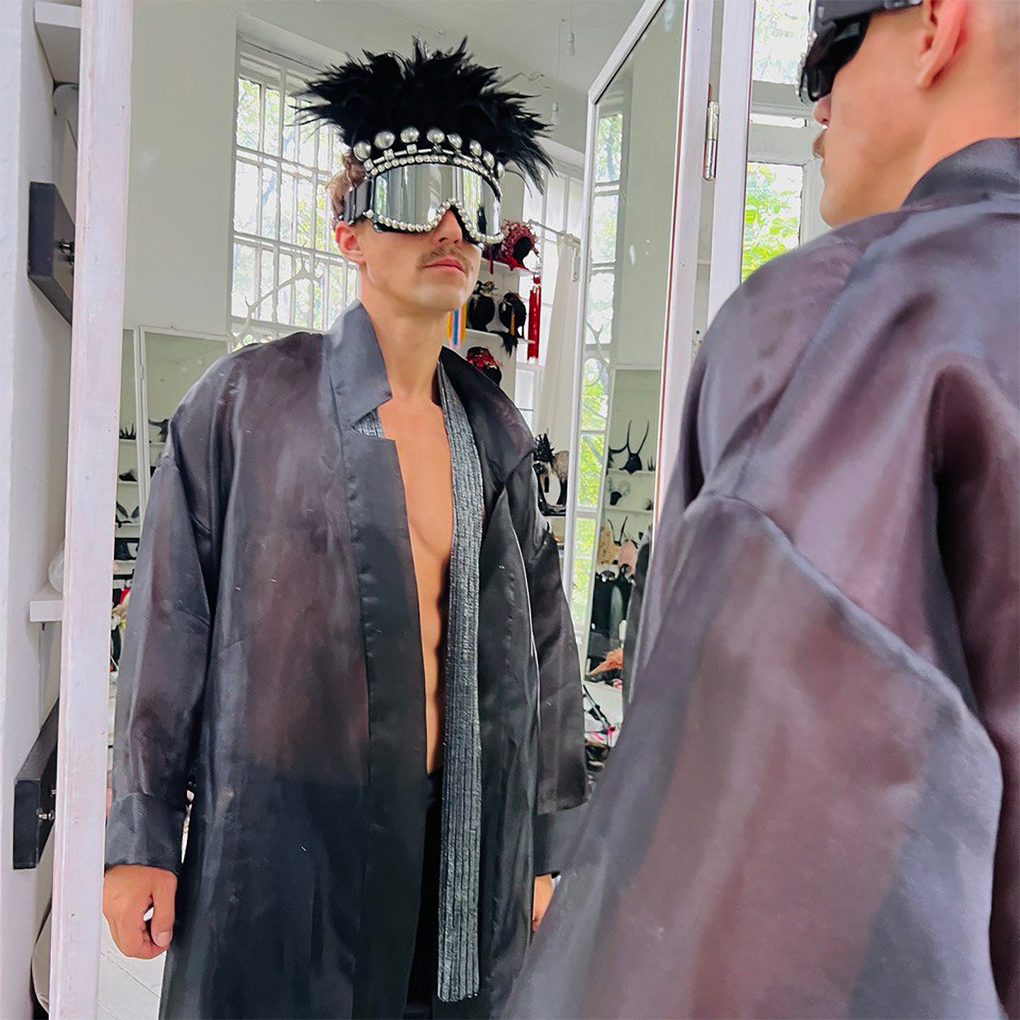 Black Transparent Kimono Unisex Design, Sheer Kimono Cardigan, Japanese ...