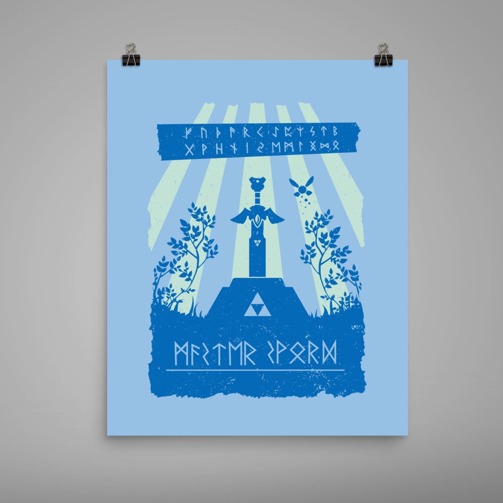 Master Sword Poster Minimalist Graphic Design Wall Art | Etsy