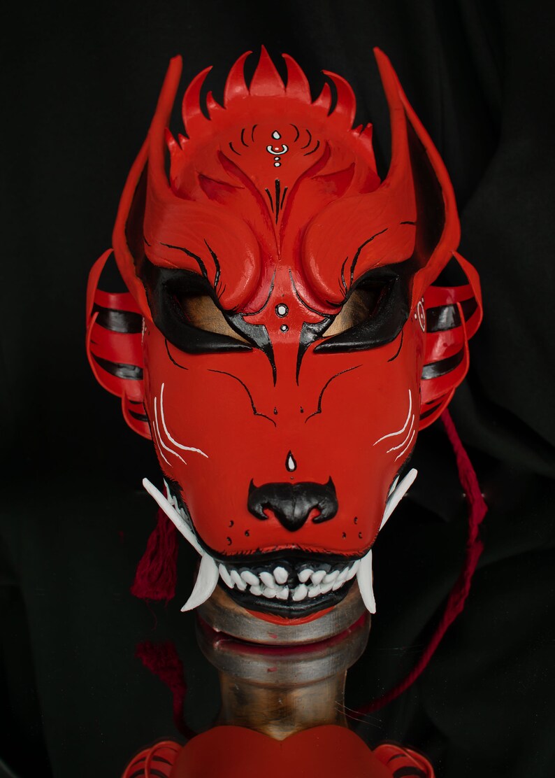 KITSUNE demon mask for cosplay | Etsy