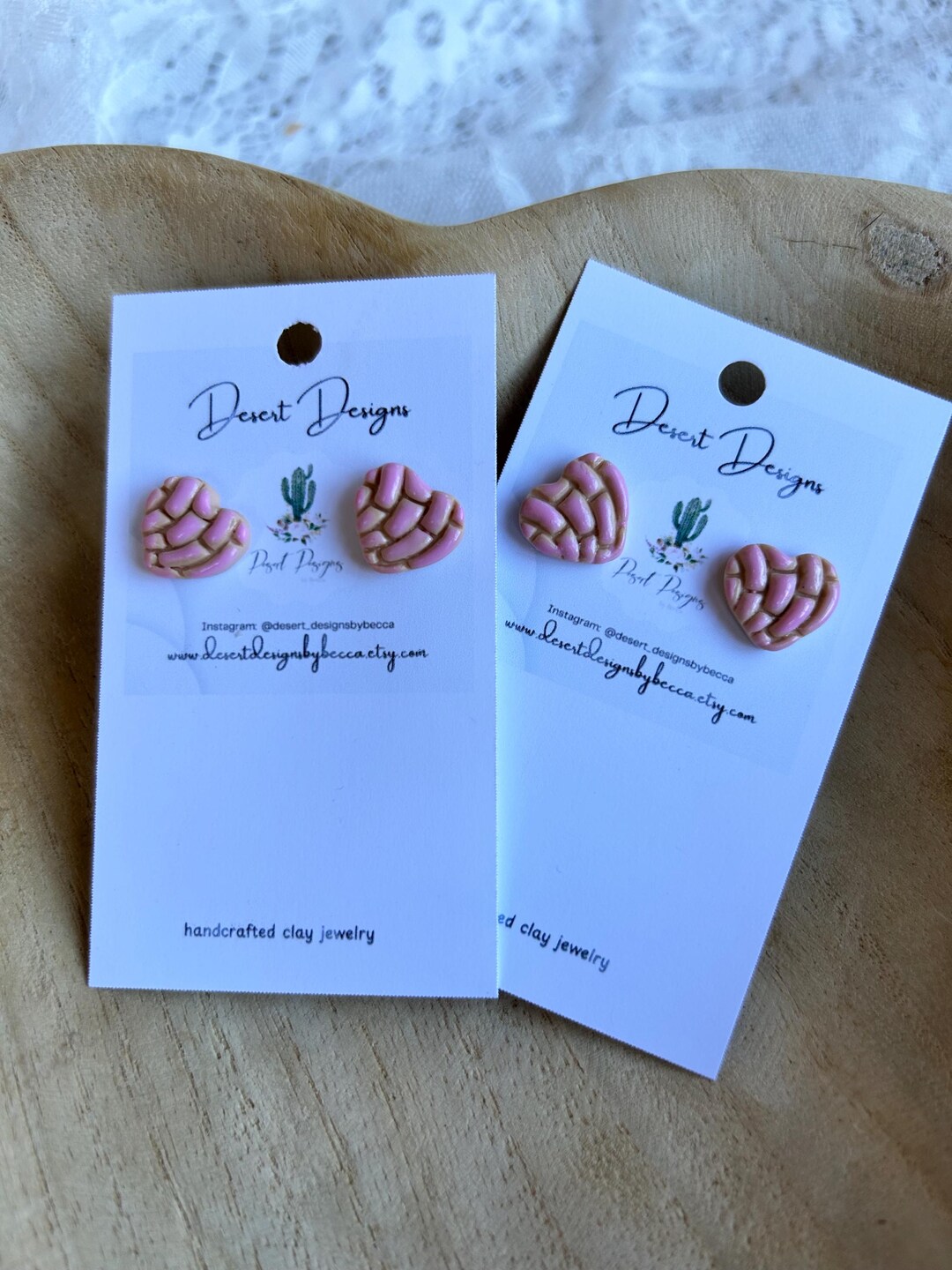 Heart Concha Studs - Etsy