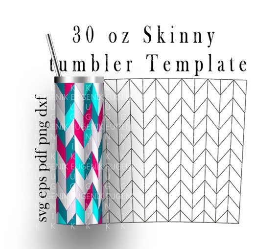 Tangram Tumbler Template SVG 30 Oz Skinny Tumbler Cut File Etsy