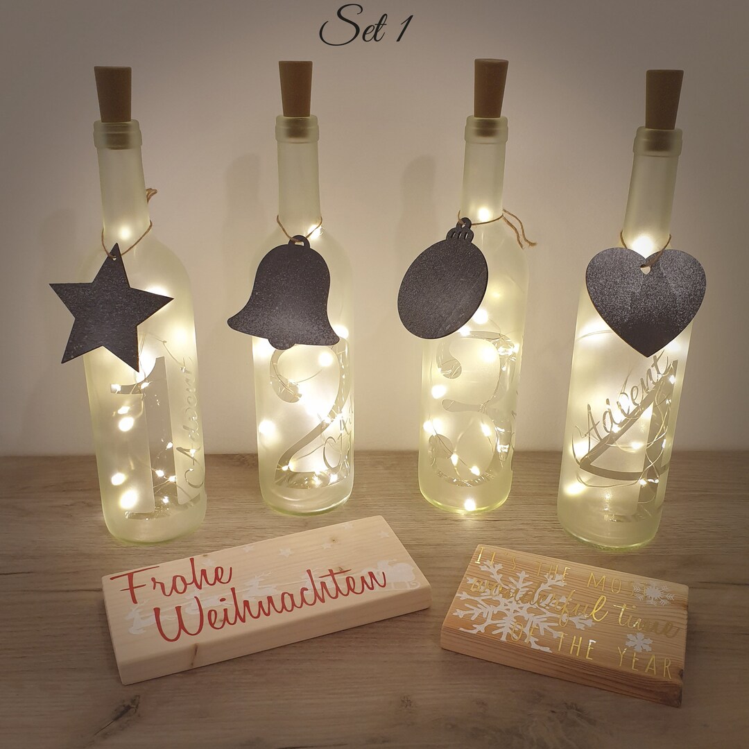 Great Advent Wreath Made of Advent Bottles and LED Lights Advent ...