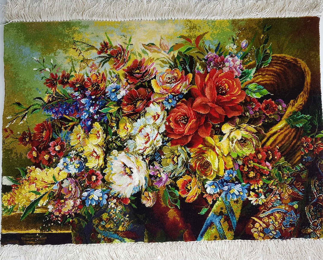 Handmade Wall Carpet 50*70 CM, Woven Carpet Tableau, Wall Hanging ...