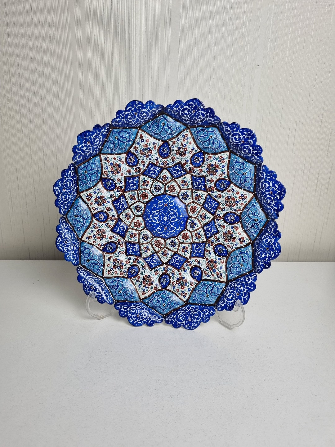 Minakari Wall Hanging Plate, Metal Wall Decor, Decorative Wall Plate ...