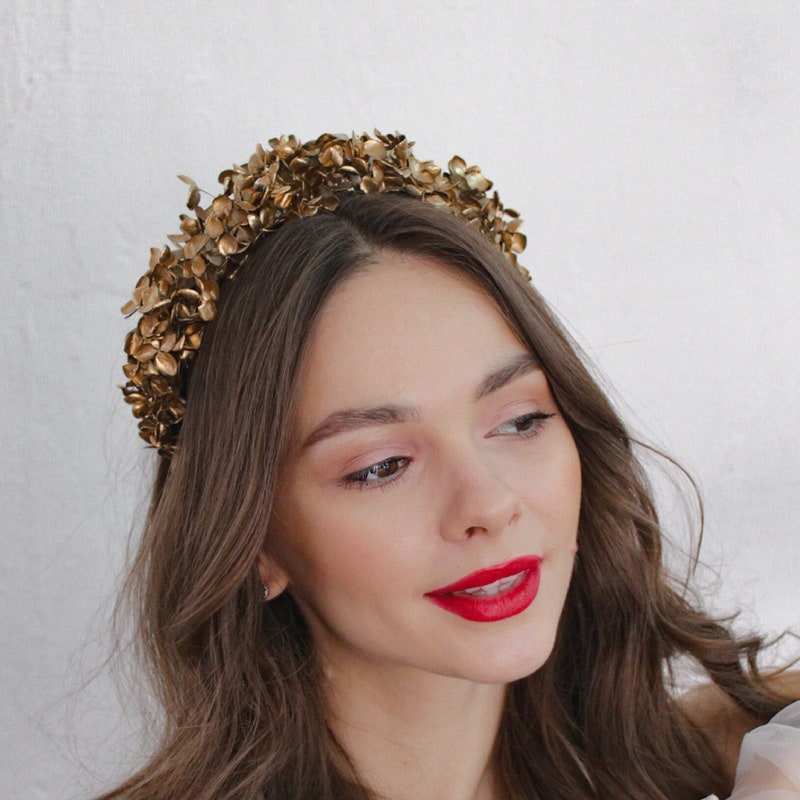 Gold Flower Crown - Etsy
