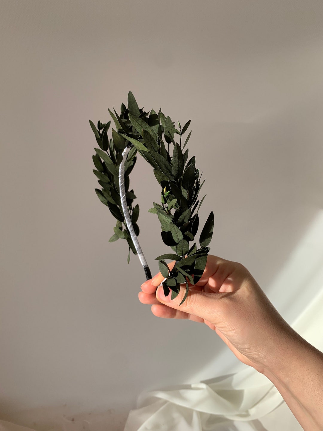 Greenery Headband, Preserved Eucalyptus Crown, Flower Girl Headpiece ...