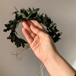 Greenery Headband, Preserved Eucalyptus Crown, Flower Girl Headpiece ...