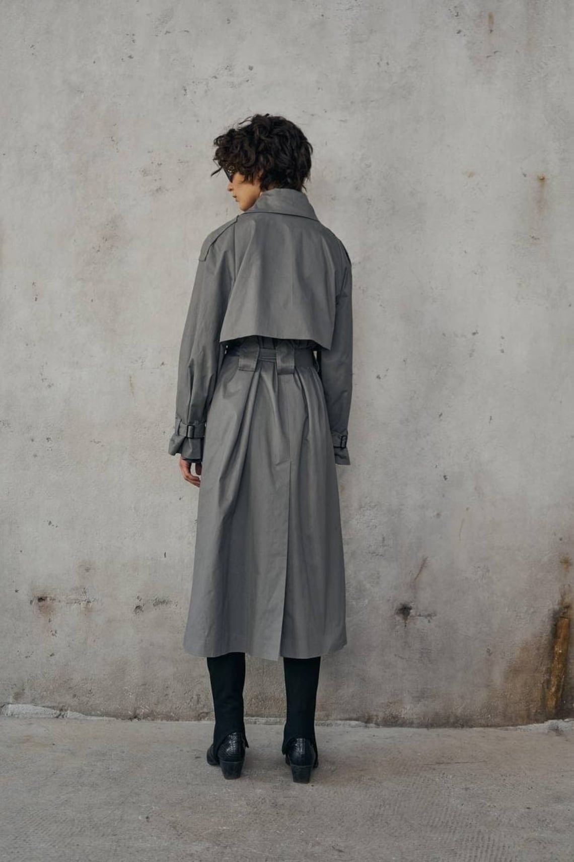 Grey Trench Dark Grey Trench Women Long Women Trench Coat - Etsy