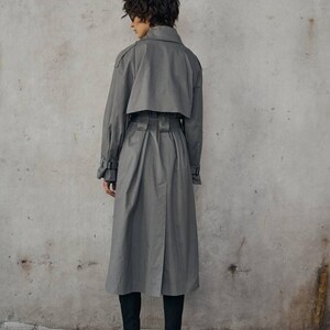 Grey Trench Dark Grey Trench Women Long Women Trench Coat - Etsy