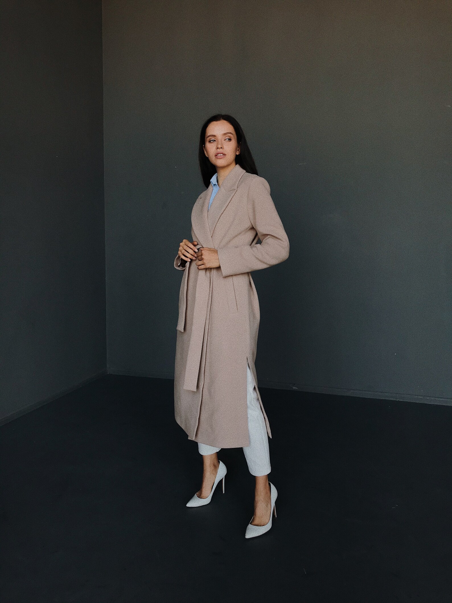 Coat latte Women wool coat Wool coat latte Long latte coat | Etsy