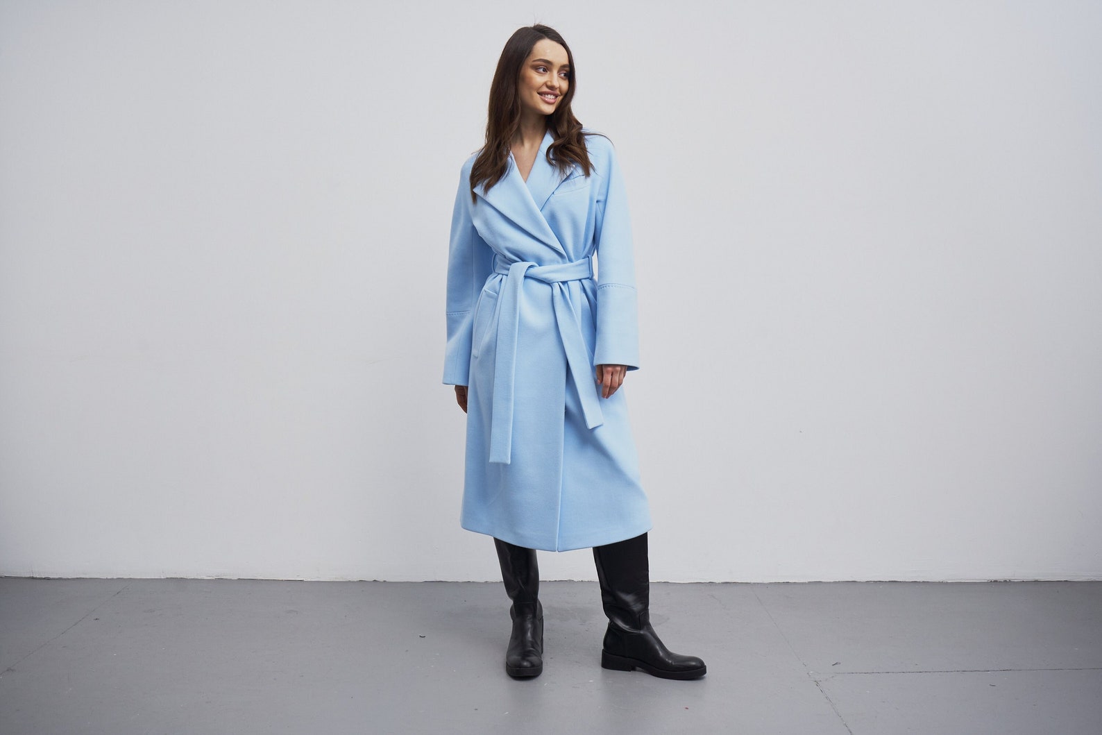 Blue Coat Women Camel Coat Long Blue Coat Women Long Coat - Etsy