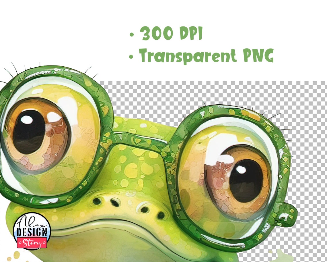 Frog Watercolor Clipart - Frog Baby Shower, Amphibian Art, Cute Frog ...