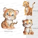 Watercolor Baby Tiger Clipart Cute Baby Animal, Tiger Cubs, Cute Tiger ...