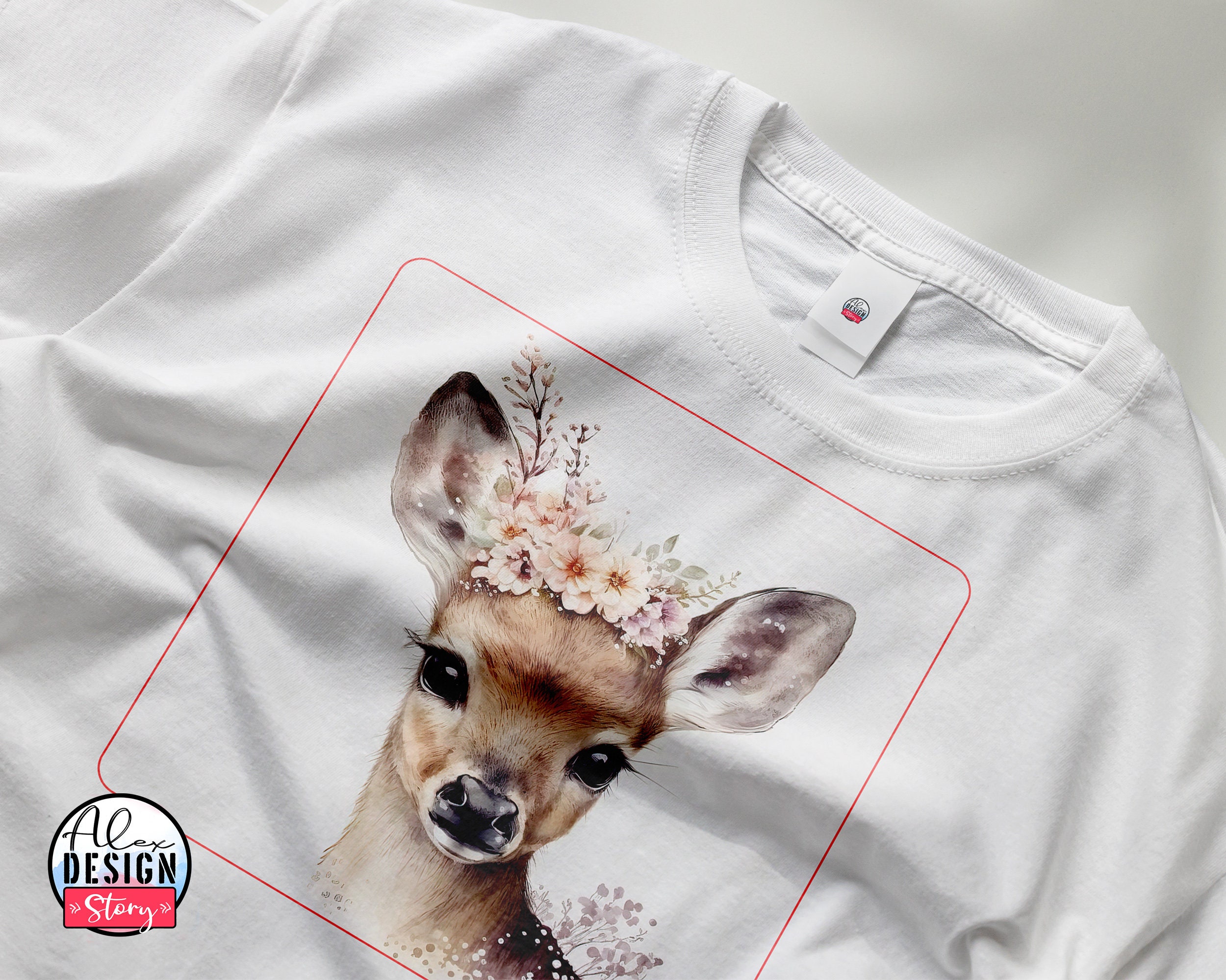 Watercolor Cute Deer Printable - Woodland Deer Nursery Decor, Deer ...