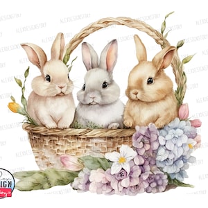 Cute Watercolor Bunny Clipart Easter Bunny Png Little Rabbit, Spring ...