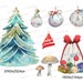Christmas Watercolor Clipart Cute Santa Claus, Winter Holidays, Snowman ...