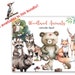 Watercolor Woodland Animals Clipart - Cute Teddy Bear PNG, Forest Fox ...