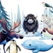 Arctic Animal Clipart - Nordic Animals, Watercolor Winter Animals ...
