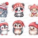 Cute Christmas Animals PNG - Watercolor Christmas Clipart, Cartoon ...