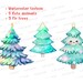 Cute Christmas Animals PNG - Watercolor Christmas Clipart, Cartoon ...