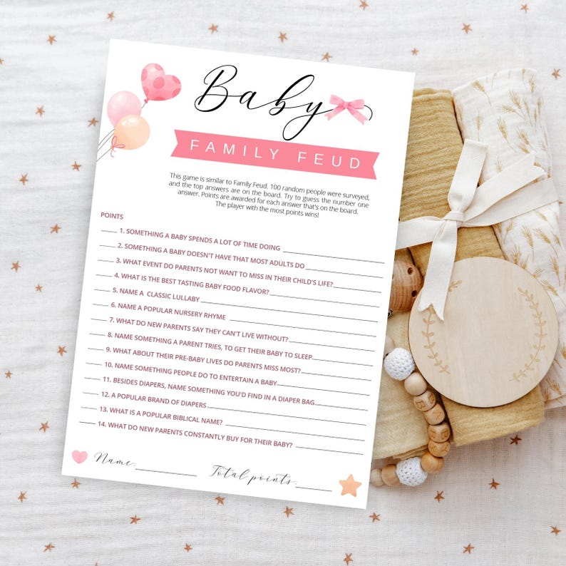 Baby Shower Game Family Feud | Baby Shower Games Printable | Family ...