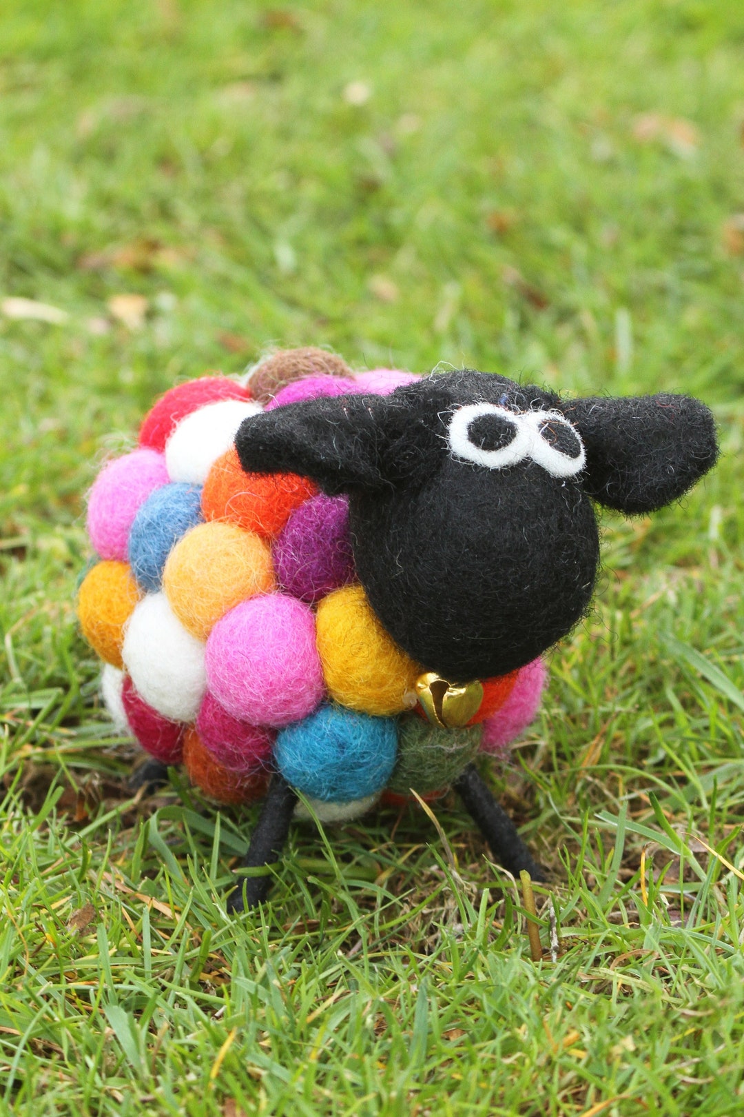 Felt Sheep - Bobbly Sheep Decoration - Colourful Sheep - Sheep Ornament ...