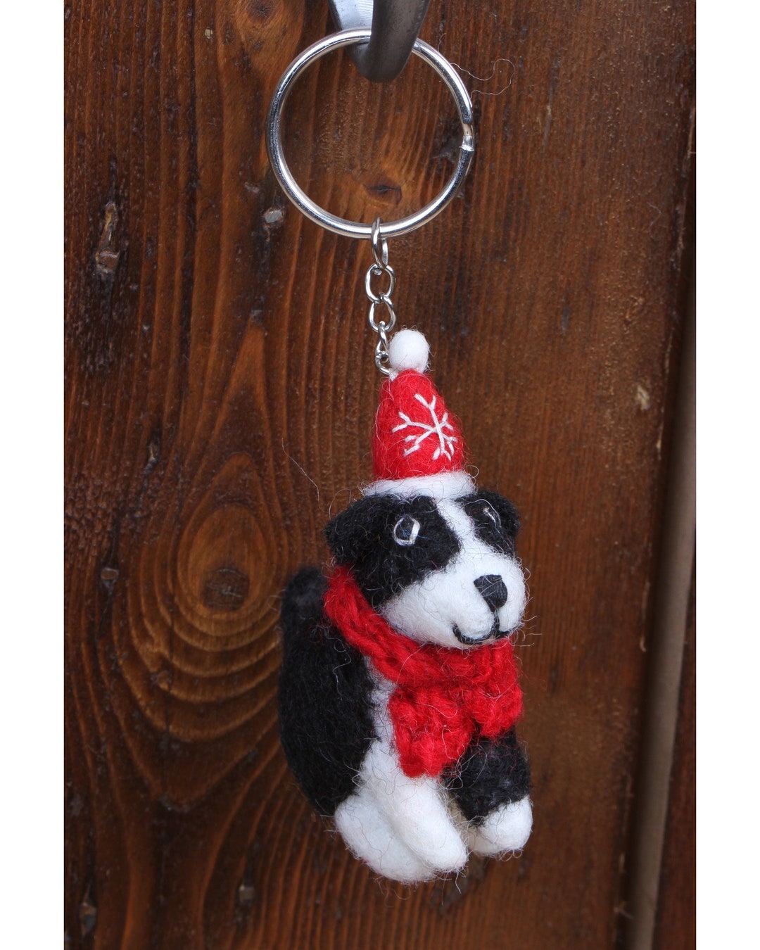 Felt Sheepdog Keyring, Hand Felted Sheep Dog Keychain, Cute Animal ...