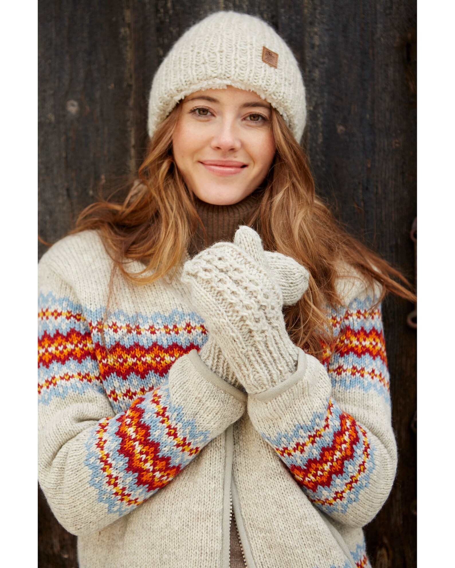 Women's Knitted Mittens - Winter Gloves - Cable Knit - Hand Knitted ...