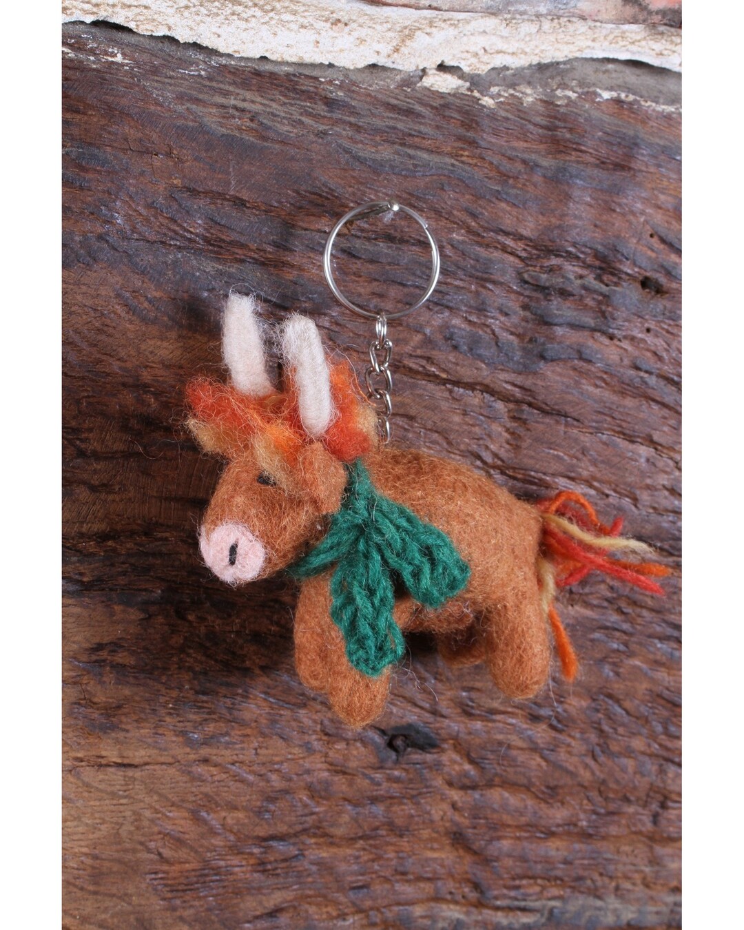 Felt Baby Highland Cow Keyring, Hand Felted Coo Keychain, Cute Animal ...