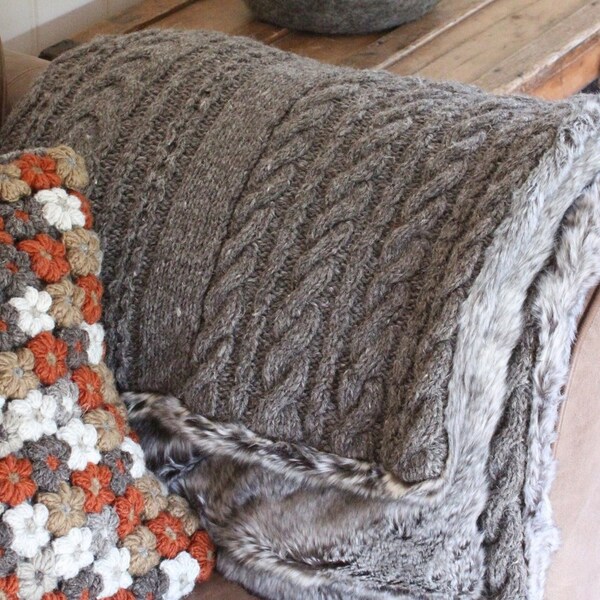 Hand Knit Throw - Etsy