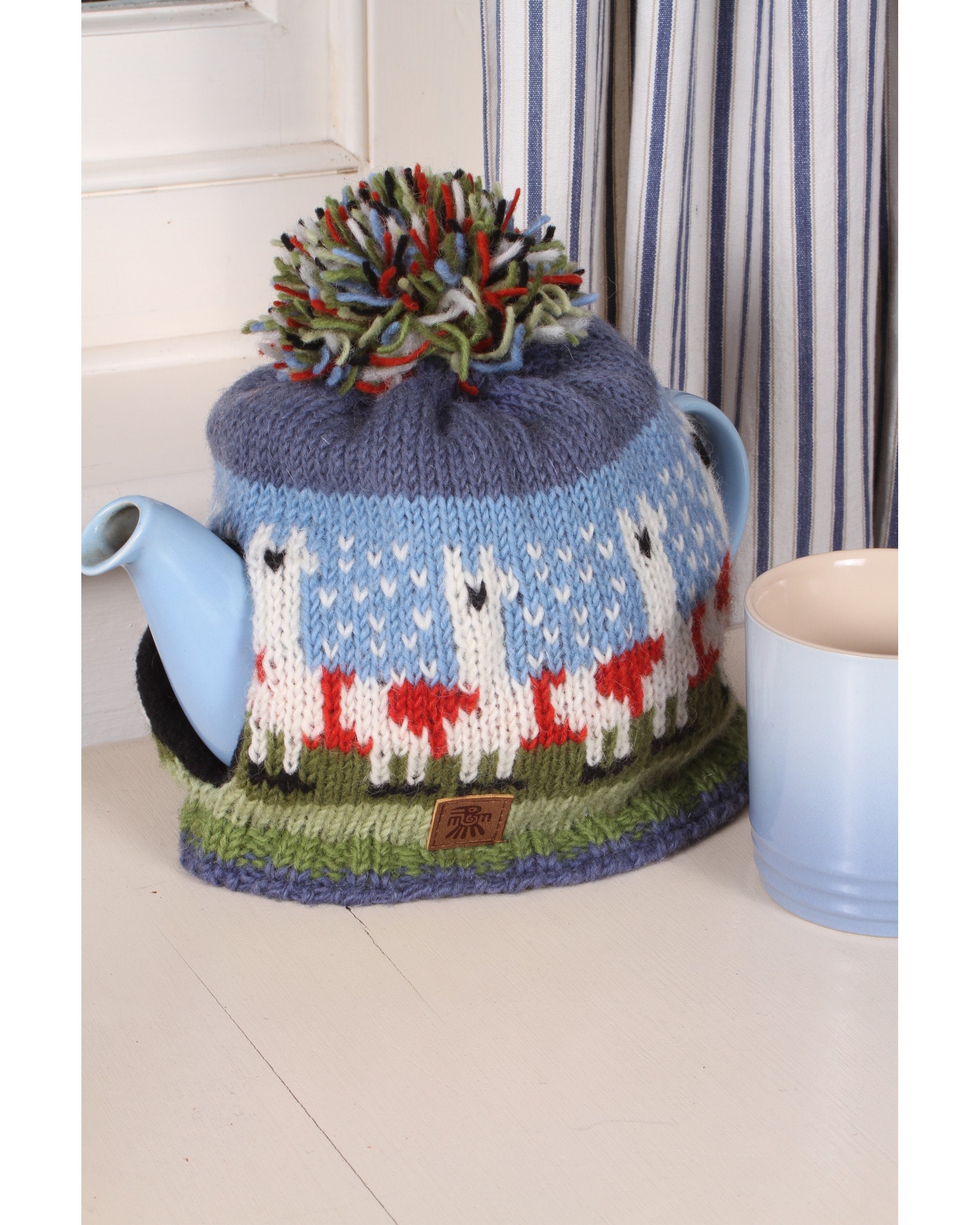 Llama Tea Cosy 100% Wool Hand Knit Tea Cosie Fleece Lined - Etsy