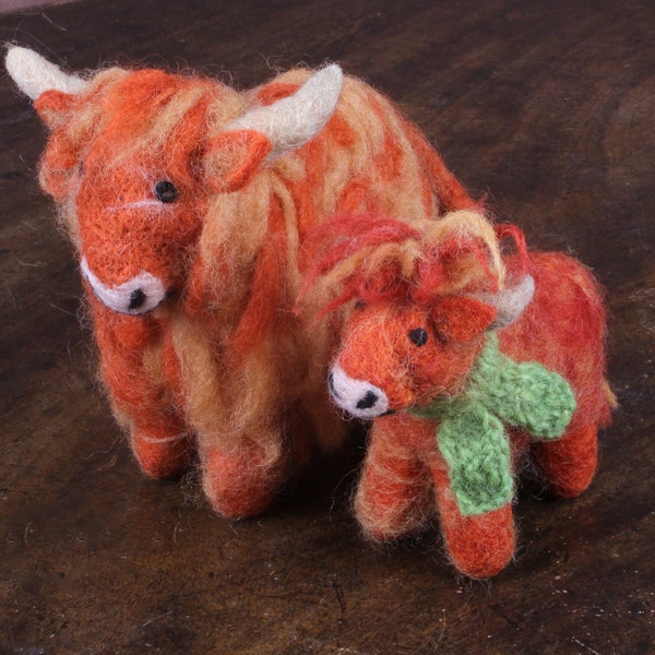 Felted Cow - Etsy
