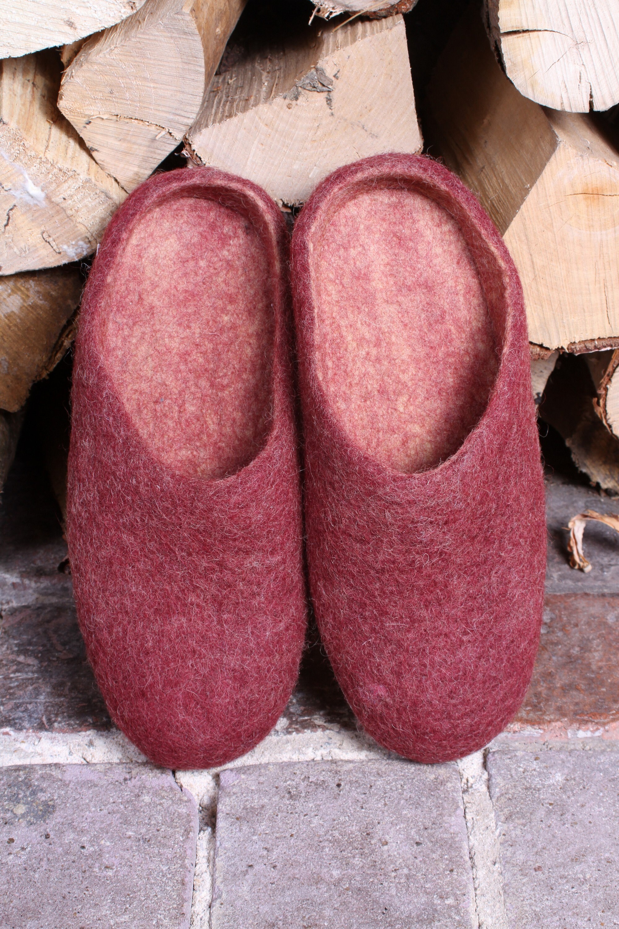 Womens Hand Felted Wool Slippers With Suede Sole Fair Trade | Etsy