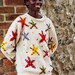 Bright Starfish Sweater Hand Knitted Jumper Multicoloured Retro Design ...