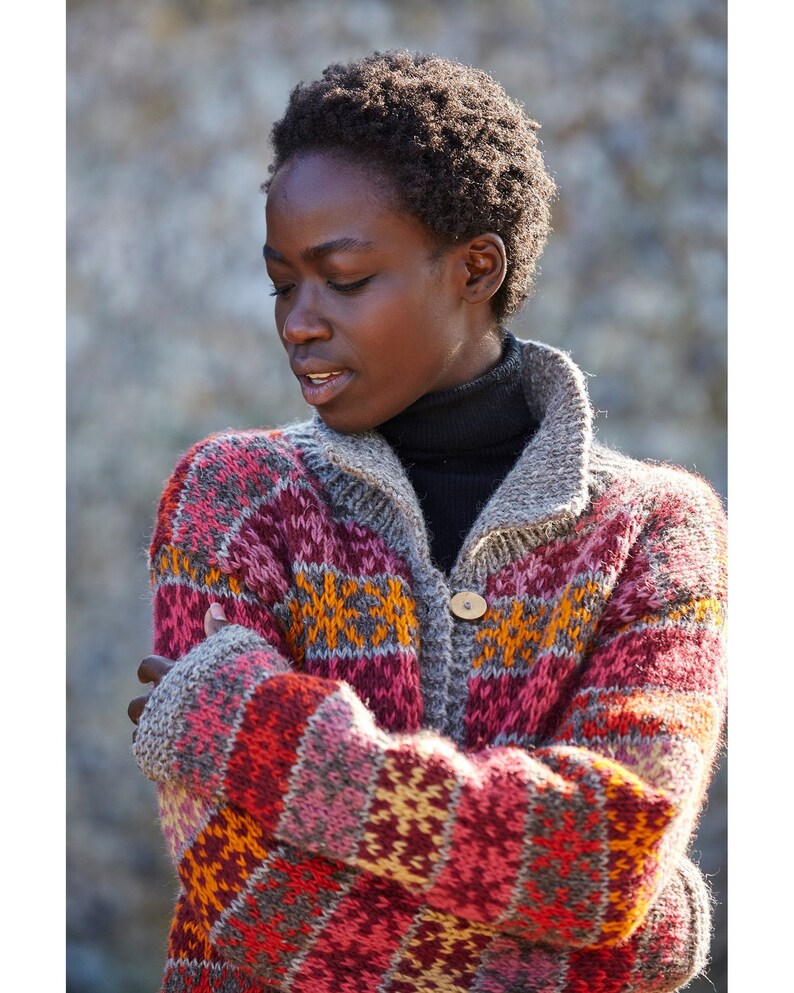 Women's Hand Knitted Star Cardigan 100% Wool Unlined - Etsy UK