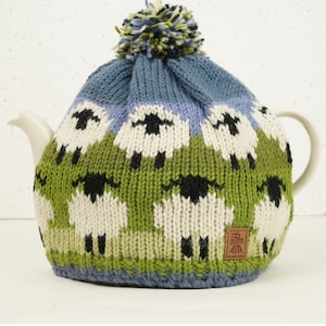 Flock of Sheep Wool Tea Cosy - 100% Wool - Knit Tea Cosy - Sheep Decor ...