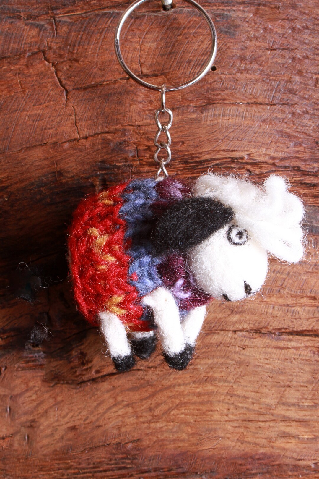 Tank Top Sheep Keyrings - Fluffy Sheep Family - Felted Friends - Sheep ...