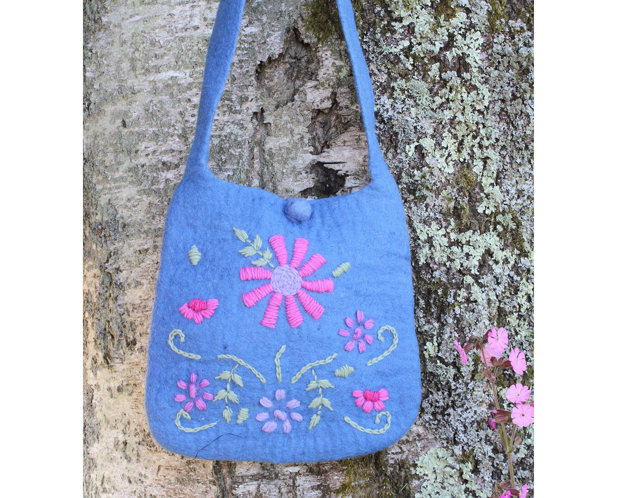 Fair Trade Hand Felted Shoulder Bag. Felted Wool Bag with | Etsy