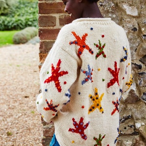 Bright Starfish Sweater - Hand Knitted Jumper - Multicoloured - Retro ...