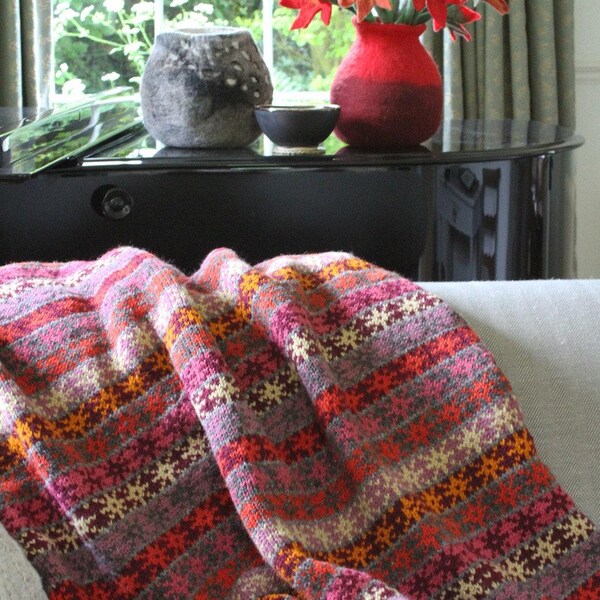Hand Knit Throw - Etsy