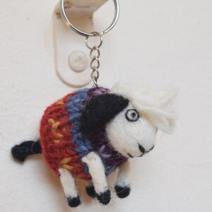 Tank Top Sheep Keyrings - Fluffy Sheep Family - Felted Friends - Sheep ...