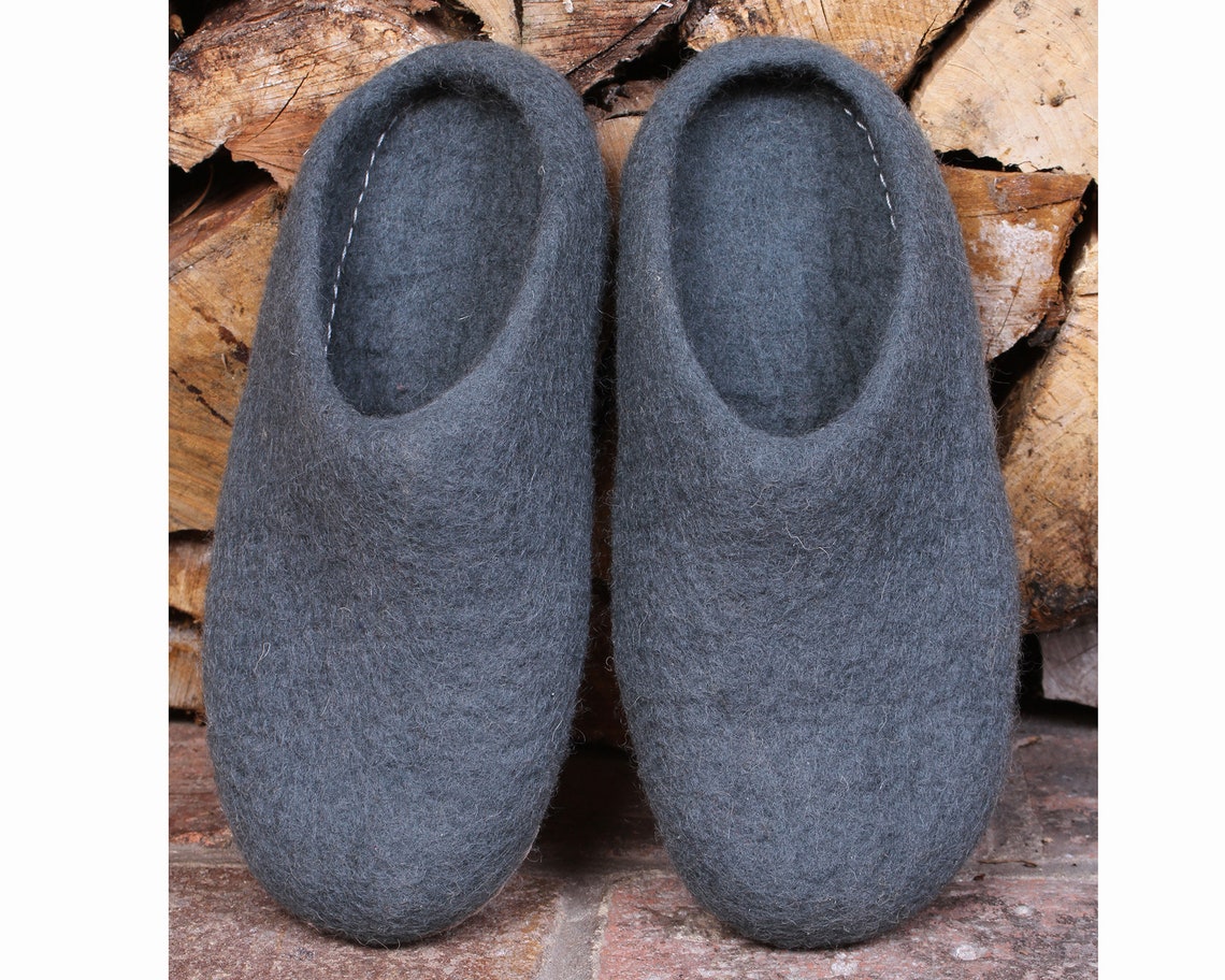 Fair Trade Men’s Felt Slippers - Hand Felted Slippers - Men’s Handmade ...
