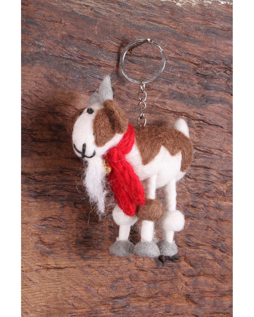 Felt Billy Goat Keyring, Hand Felted Keychain, Cute Jolly Farmyard ...