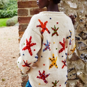 Bright Starfish Sweater - Hand Knitted Jumper - Multicoloured - Retro ...