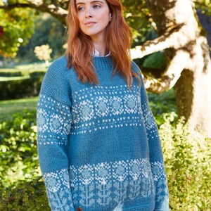 Women's Chunky Knit Turquoise Jumper - Oversized Knitted Aqua Sweater ...